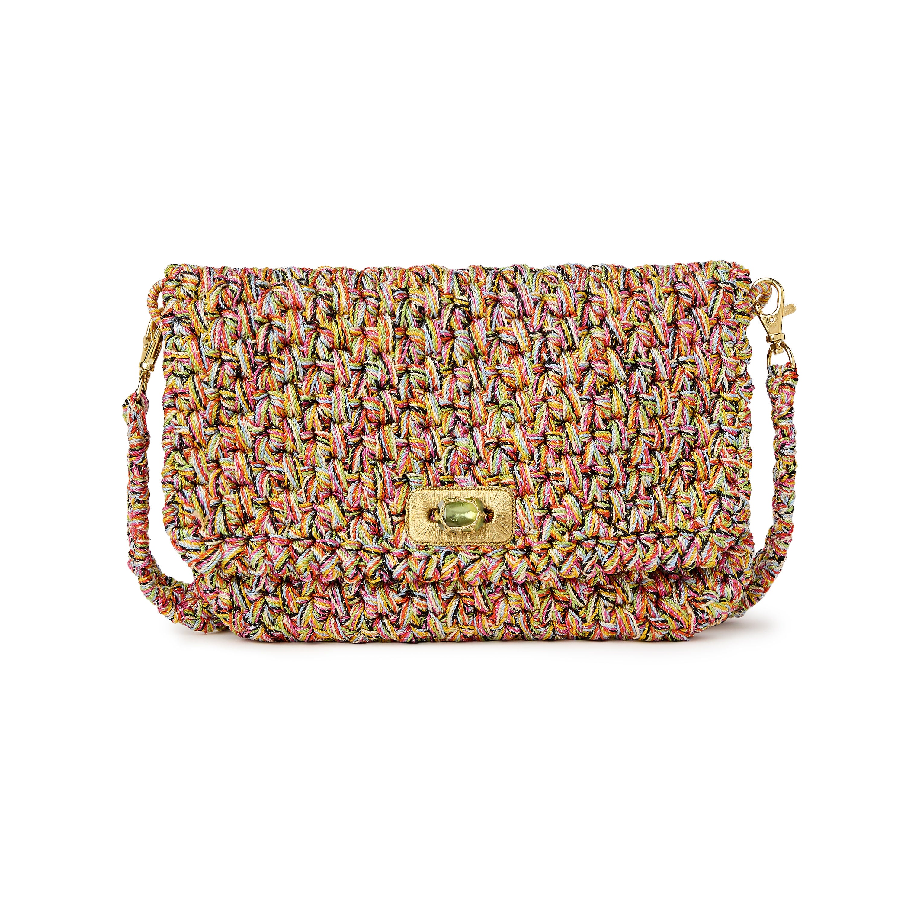 Crosby Crochet Clutch in Pastel Tweed – Merrichase